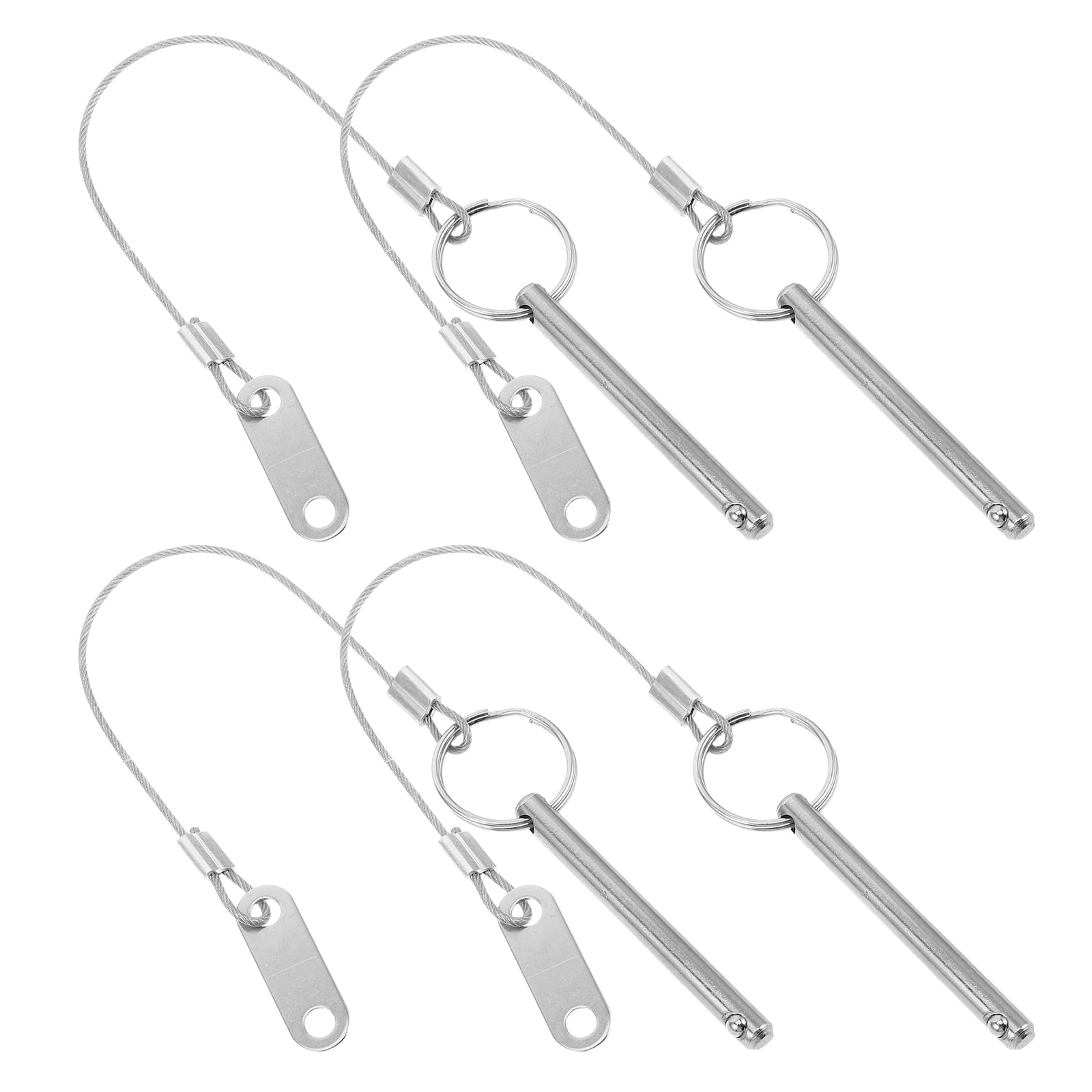 FRCOLOR 4pcs Marine Safety Pins Quick Release Pins With Lanyard Carbon ...