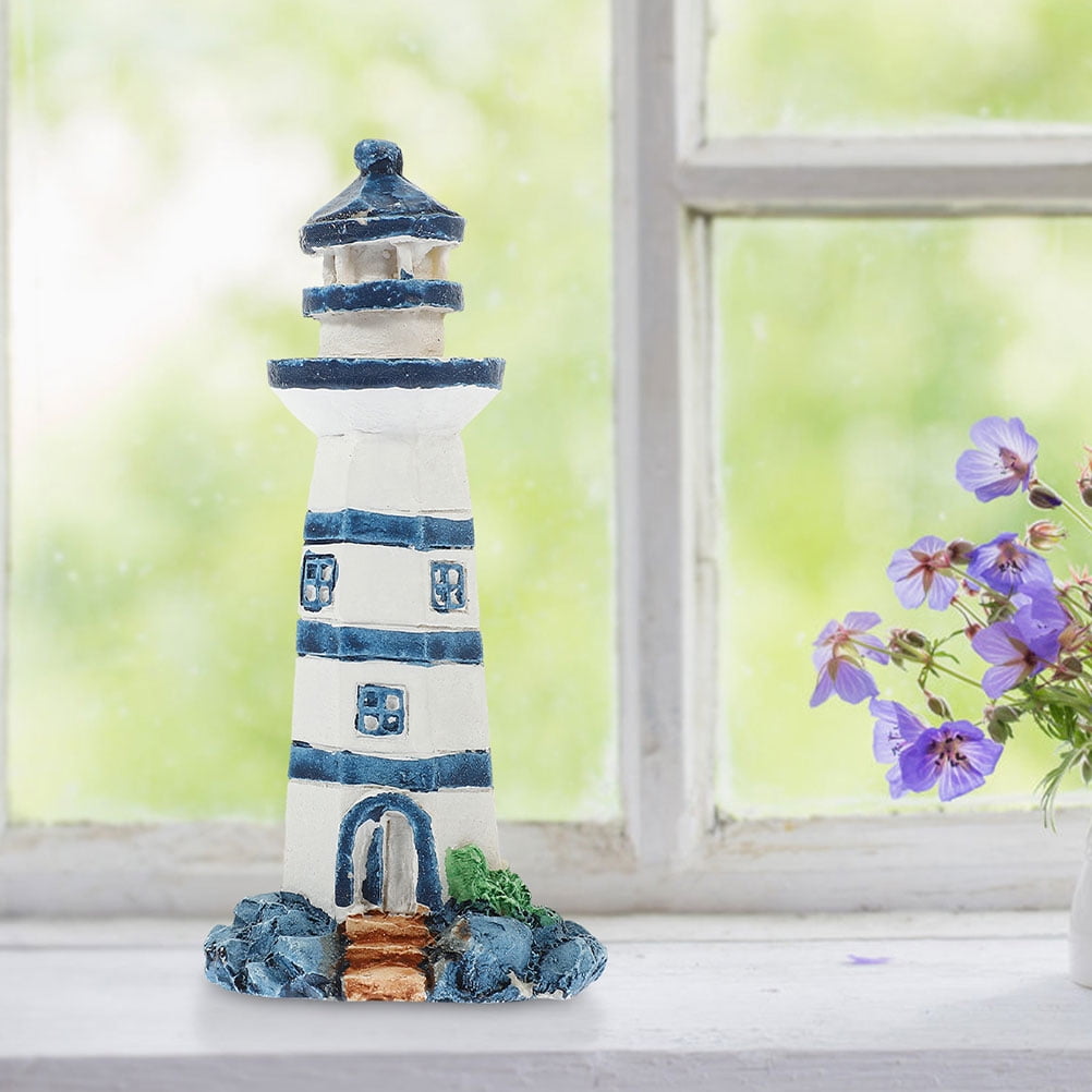 FRCOLOR 4pcs Miniature Lighthouse Statues For Ocean Theme Party Resin ...