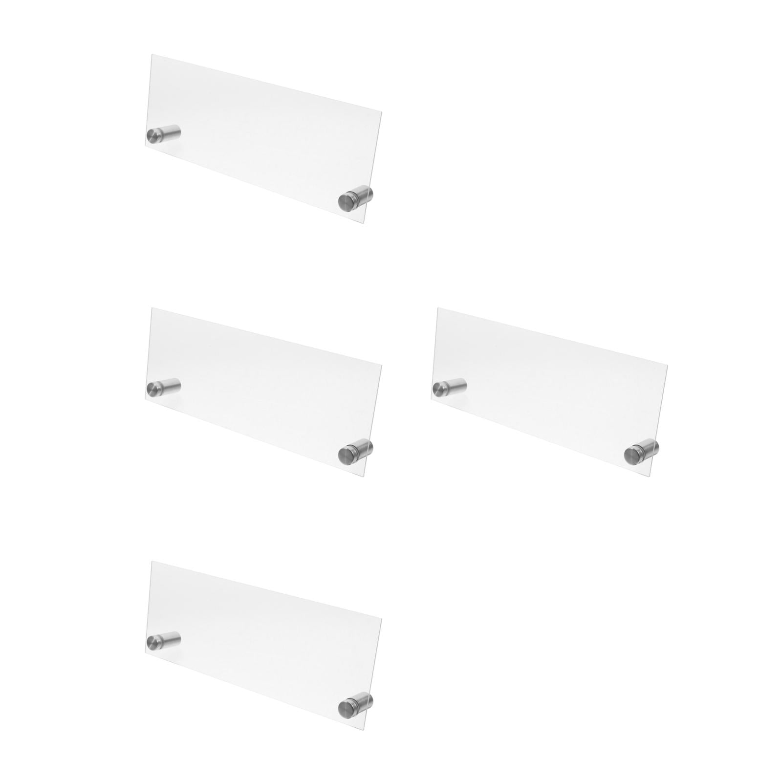 FRCOLOR 4pcs Name Id Plate Clear Blank Name Pate Sign Acrylic Nameplate ...