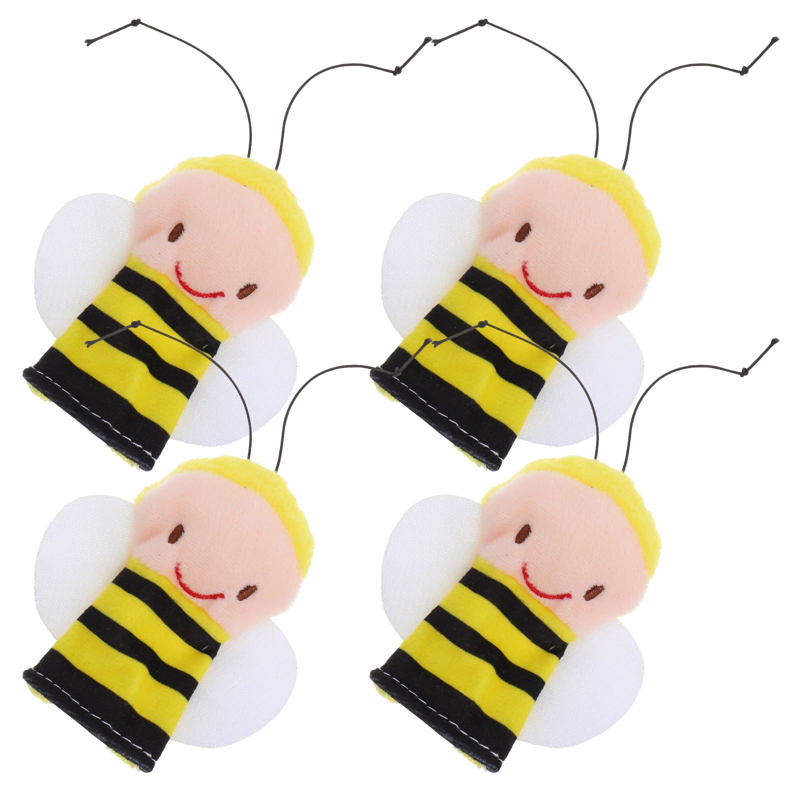 FRCOLOR 4pcs Plush Bee Finger Puppets For Kids Kids Finger Puppet Soft ...