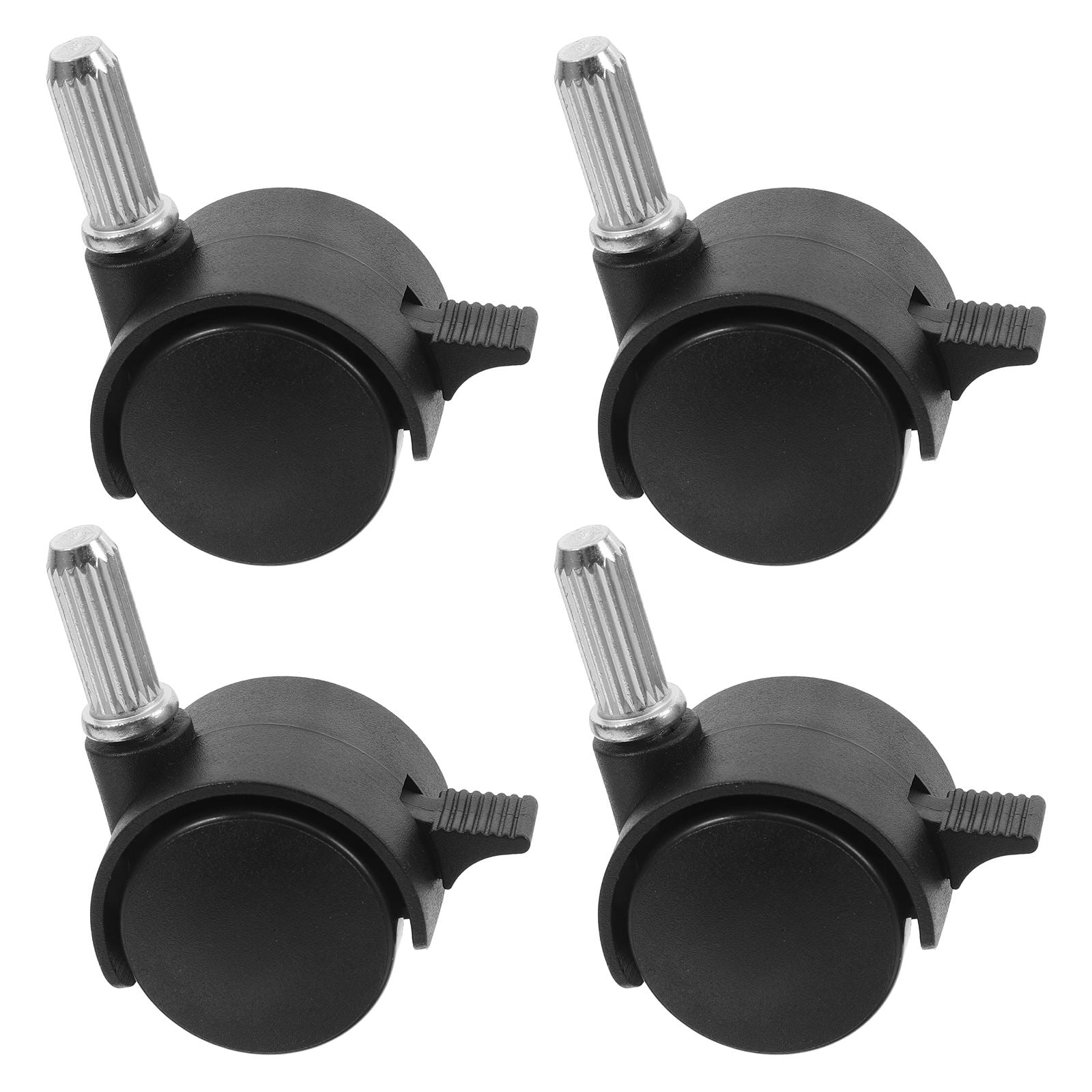FRCOLOR 4pcs Pu Swivel Caster Wheels With Brakes Heavy Duty Replacement ...