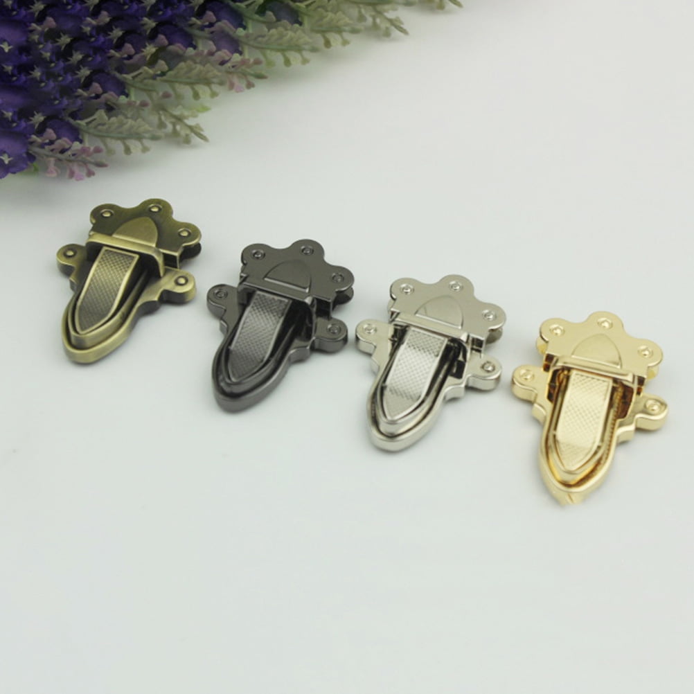 FRCOLOR 4pcs Purse Closure Hardware Clasp Fasteners Alloy Dark Grey For ...