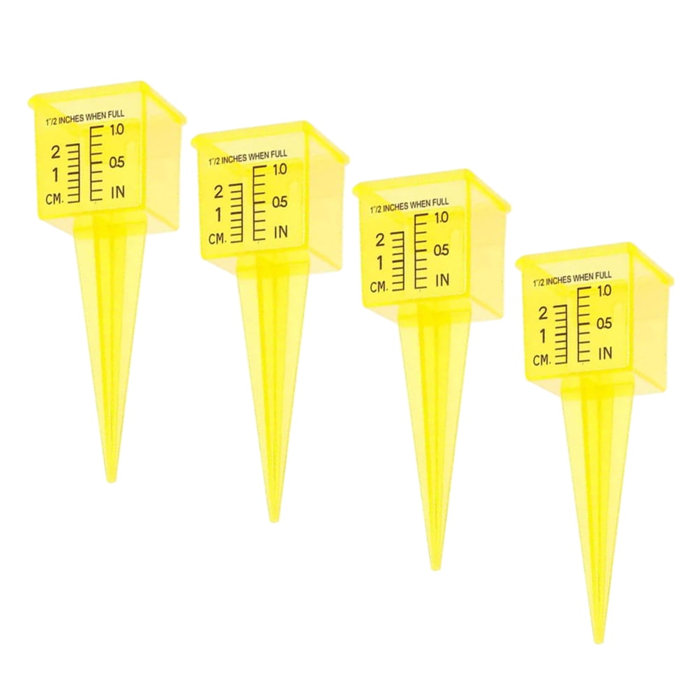 FRCOLOR 4pcs Rain Gauge Stake Garden Water Gauge Ground Rain Gauge ...