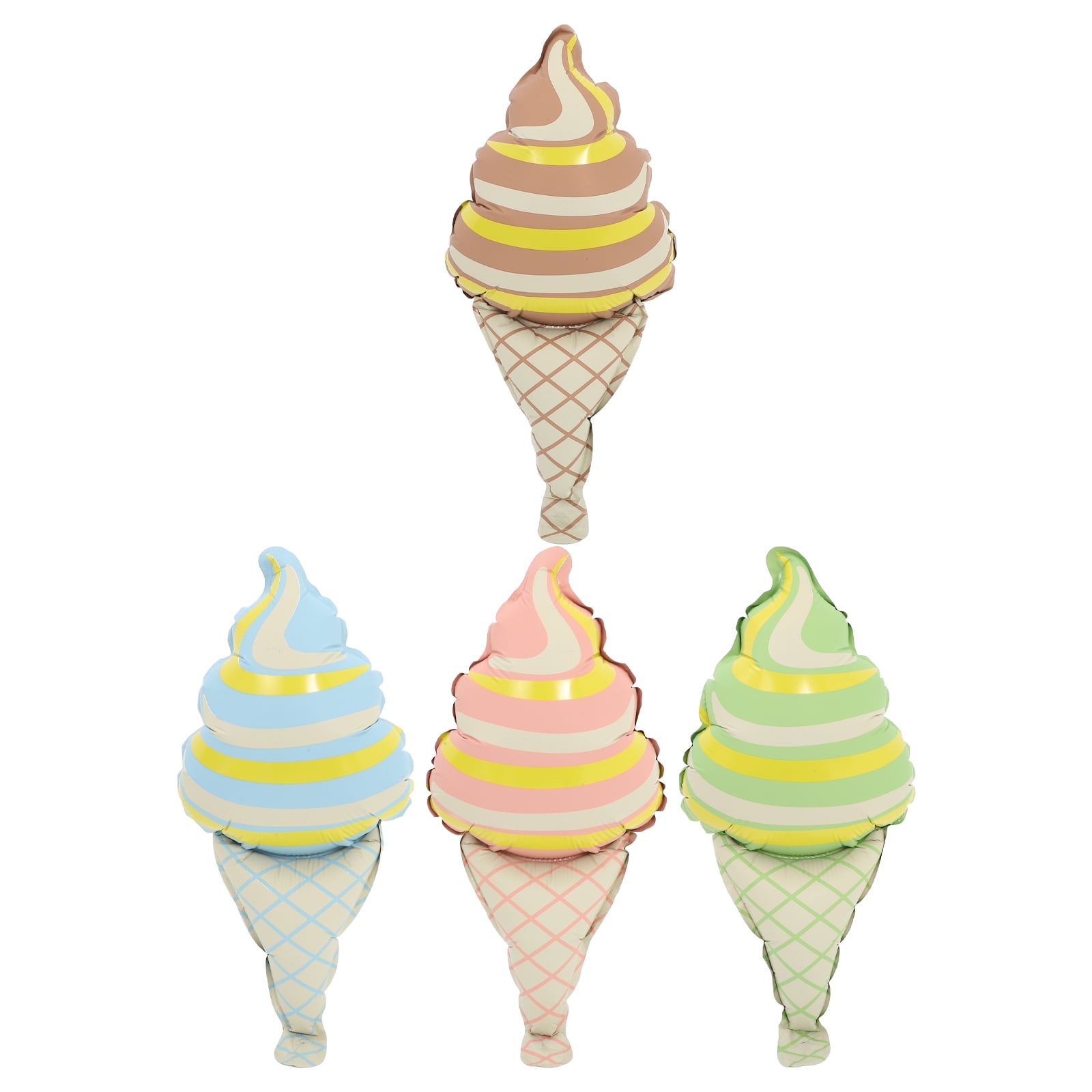 FRCOLOR 4pcs Realistic Ice Cream Cone Decoration Blowing-up Ice Cream ...
