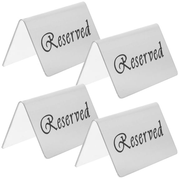 FRCOLOR 4pcs Reserved Table Sign Double-sided Reserved Desk Tent Sign ...