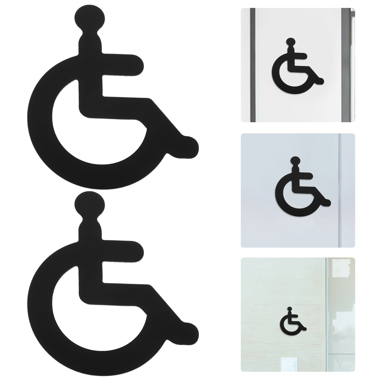 FRCOLOR 4pcs Restroom Sign Acrylic Unisex Wheelchair Bathroom Sign ...