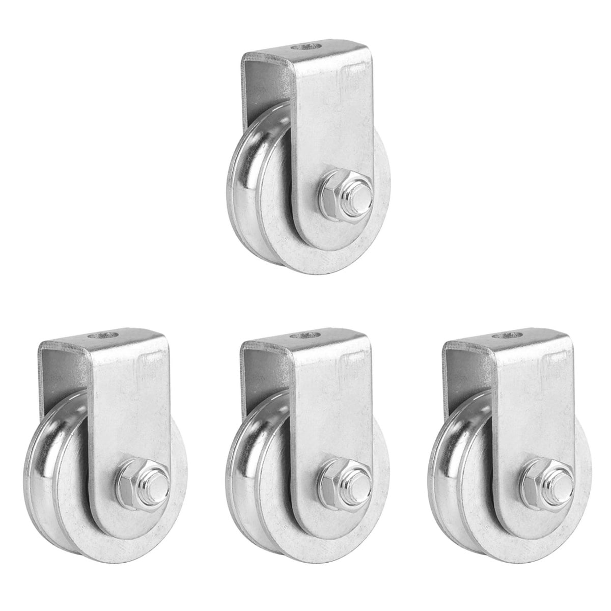 FRCOLOR 4pcs Single Wheel Pulley Hoist Pulley Steel Loading Pulley ...