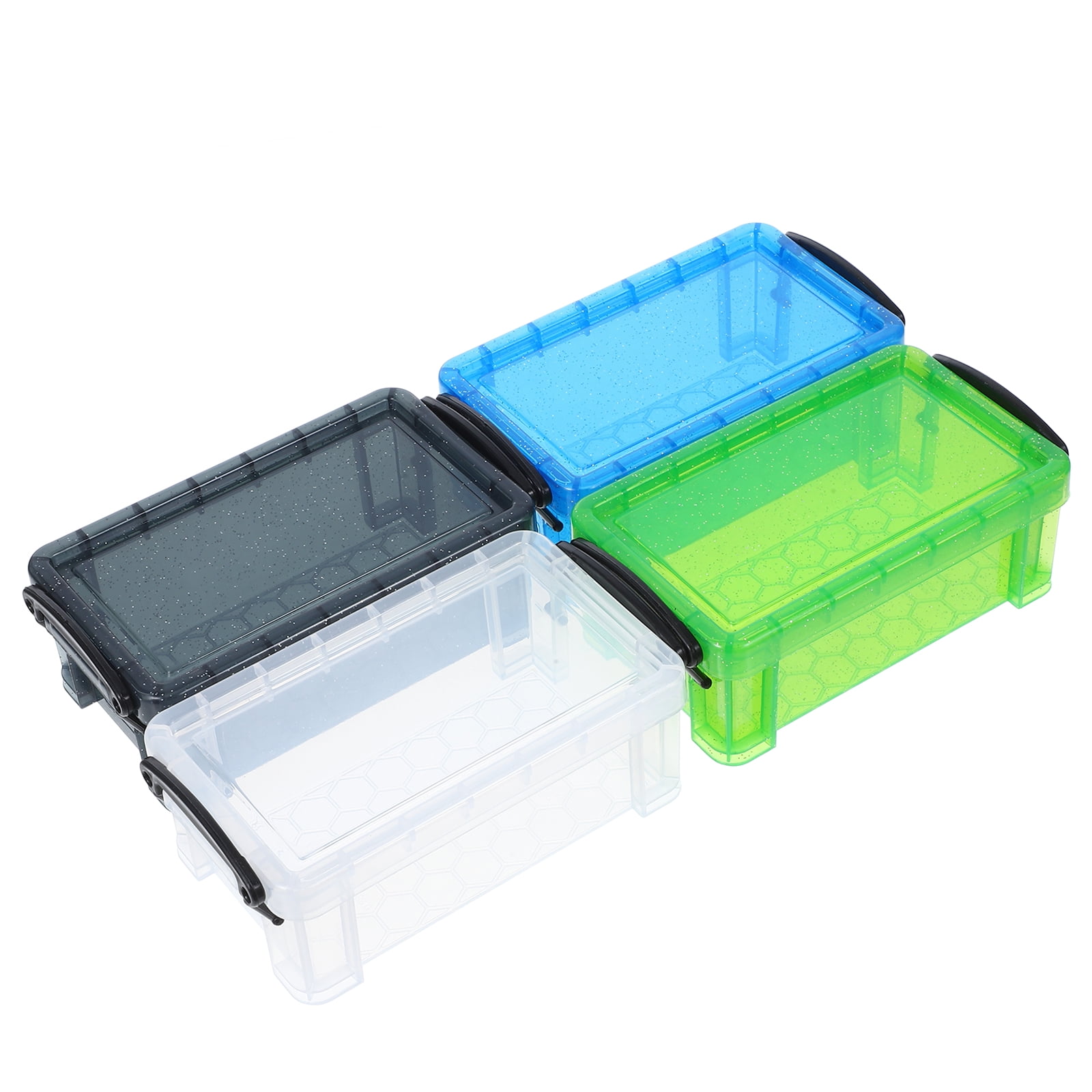 FRCOLOR 4pcs Small Plastic Storage Box Stackable Craft Containers Mini ...