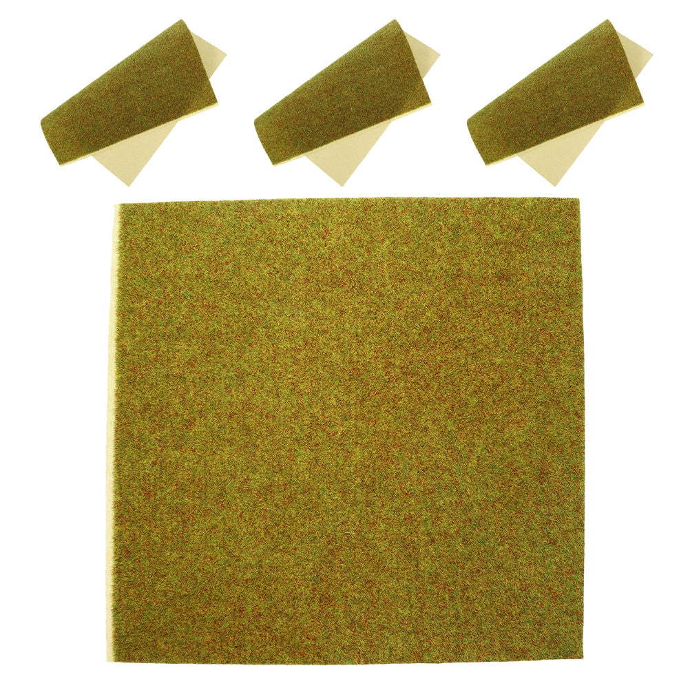 FRCOLOR 4pcs Sturdy Artificial Grass Mat For Sand Table Nylon Turf Mat ...