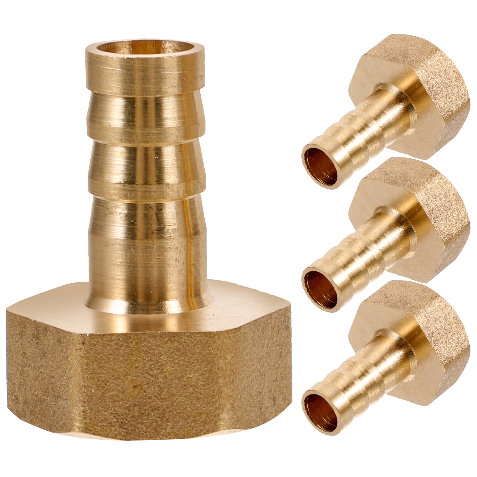 FRCOLOR 4pcs Thread Fitting Connector Free Brass Barb Crimp Straight ...