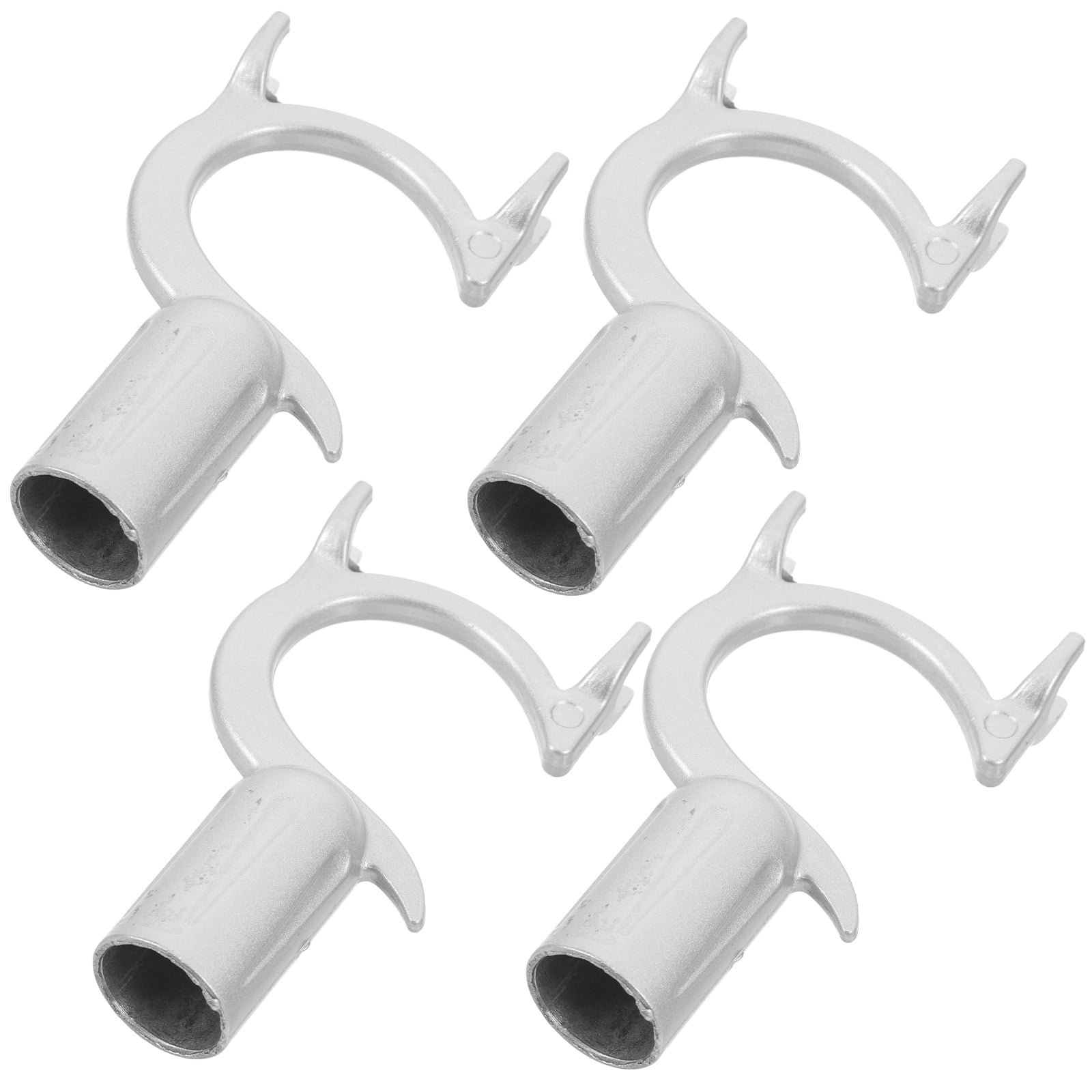 FRCOLOR Raindrops 4pcs Metal Utility Hooks for Closet Poles High Reach ...