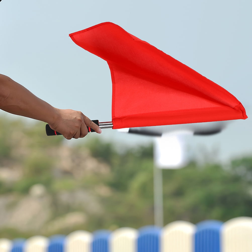 FRCOLOR 4pcs Warning Signal Flags Traffic Safety Signal Flags Handheld Signal Flags Conduct ...