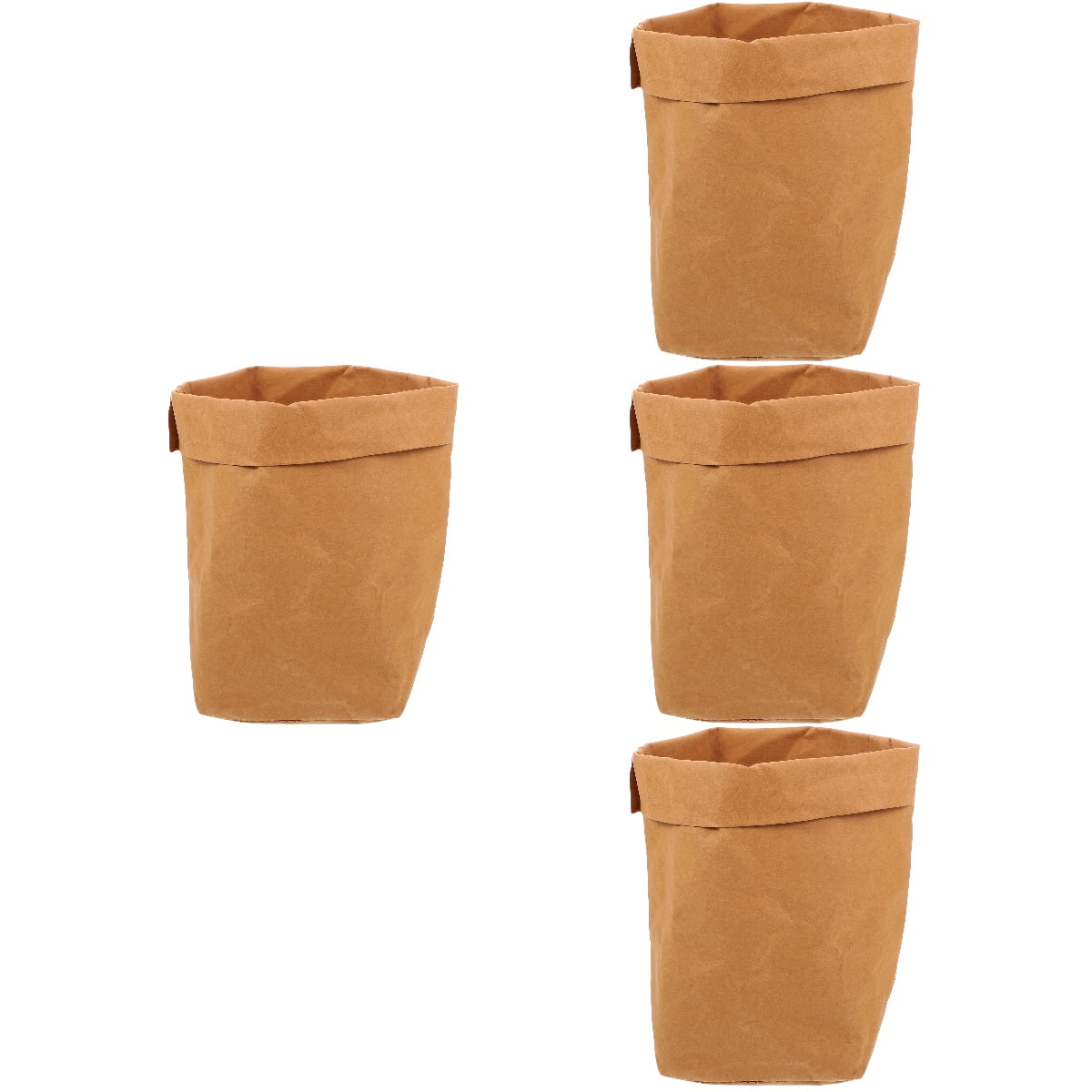 FRCOLOR 4pcs Washable Kraft Paper Bags Food Containers Bags for Biscuit ...