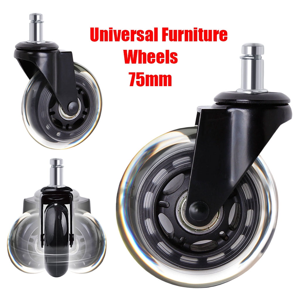 FRCOLOR 5 PCS Wheels for Furniture Castors Casters Swivel Transparent ...