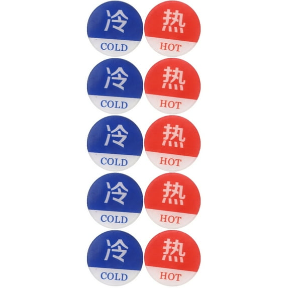 FRCOLOR 5 Pairs Hot/cold Water Labels Acrylic Hot And Cold Water ...
