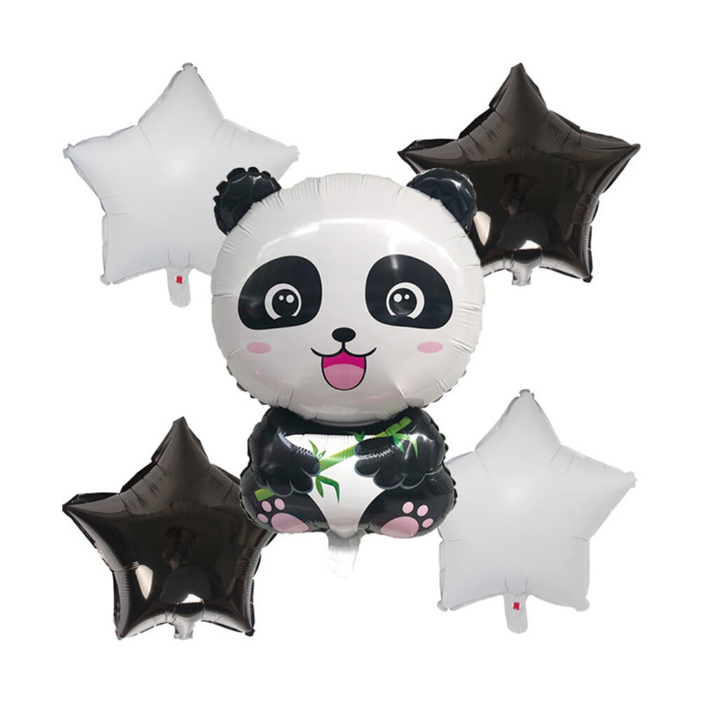 FRCOLOR 5 Pcs Aluminum Film Balloons Cartoon Panda and Pentagram ...