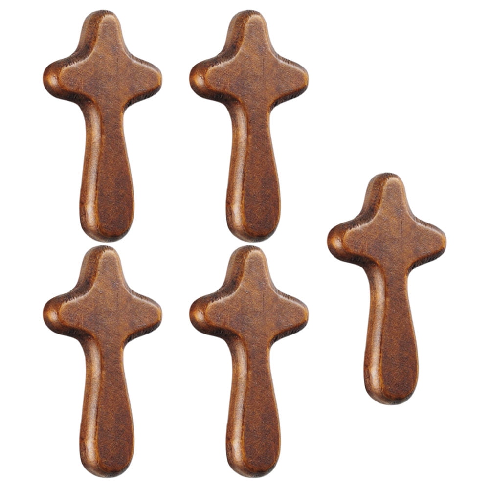 FRCOLOR 5 Pcs Crucifix Pendant Baptism Centerpieces for Tables Wooden ...