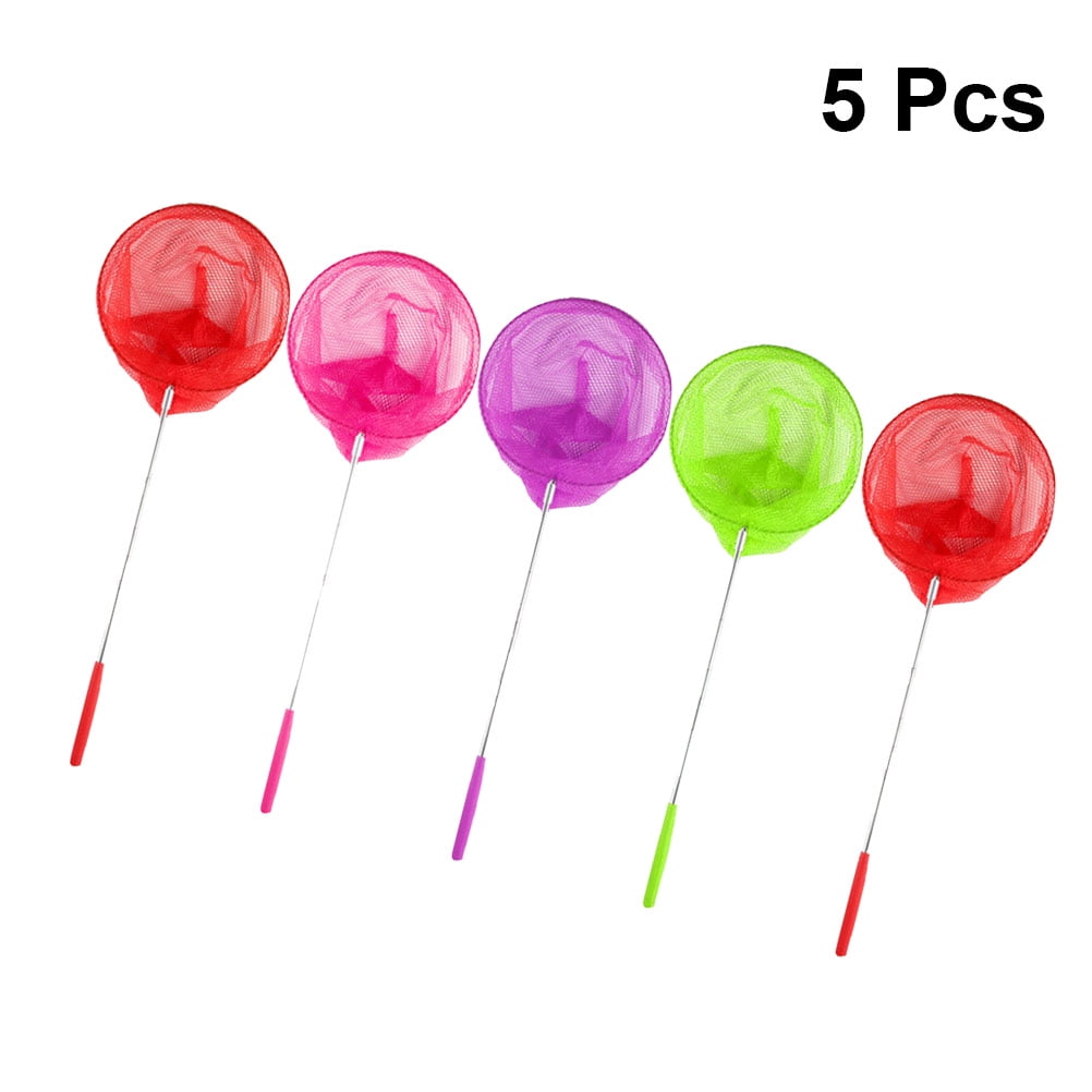 FRCOLOR 5 Pcs Fishing Nets for Kids Retractable Fishnet Butterfly ...