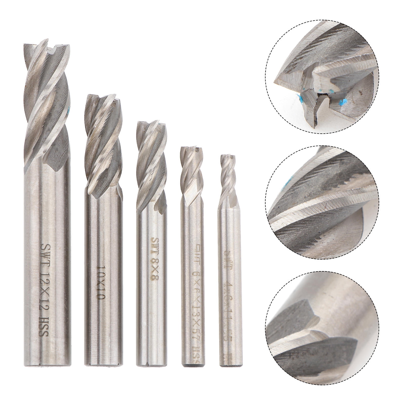 FRCOLOR 5 Pcs Woodworking Tools Drill Bits End Mill Cutter Set ...