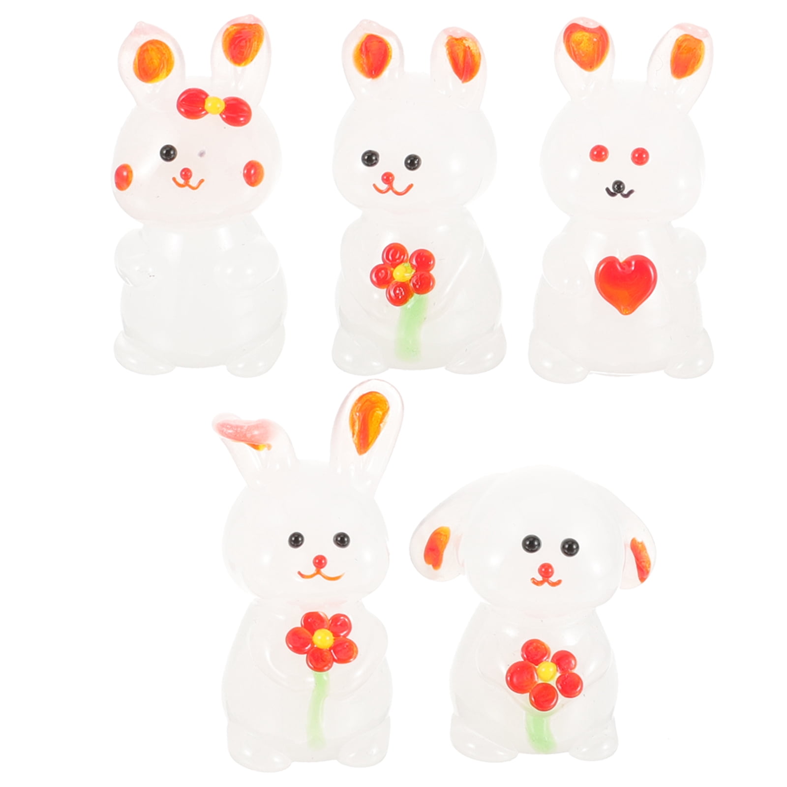 FRCOLOR 5 Pcs Year of The Rabbit 2023 Decorations Tiny Figurines Animal ...