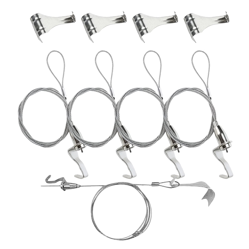FRCOLOR 5 Sets Art Hanging System Kit With Adjustable Wire And Hooks ...