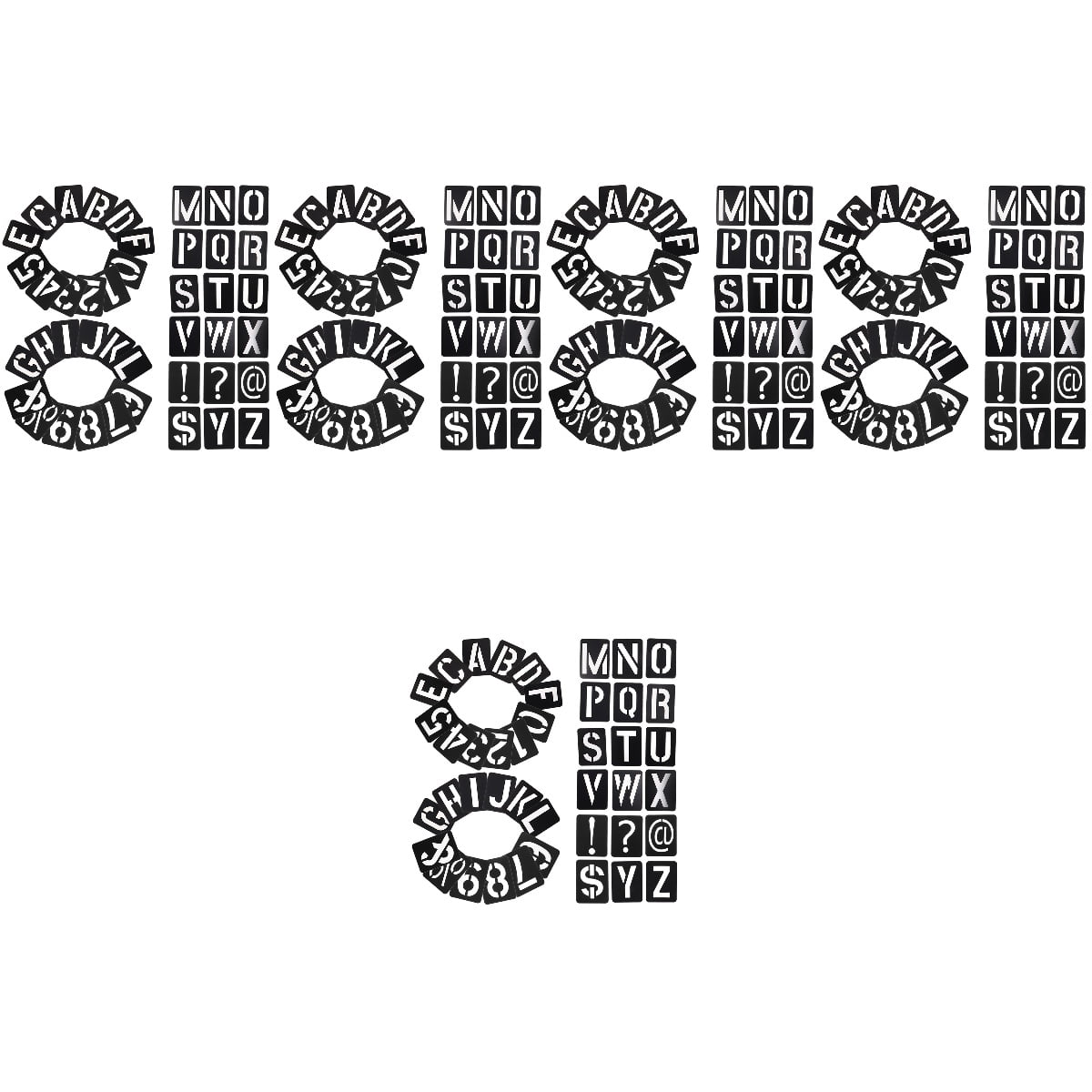 FRCOLOR 5 Sets of Plastic Wall Stencils Painting Alphabet Letters ...