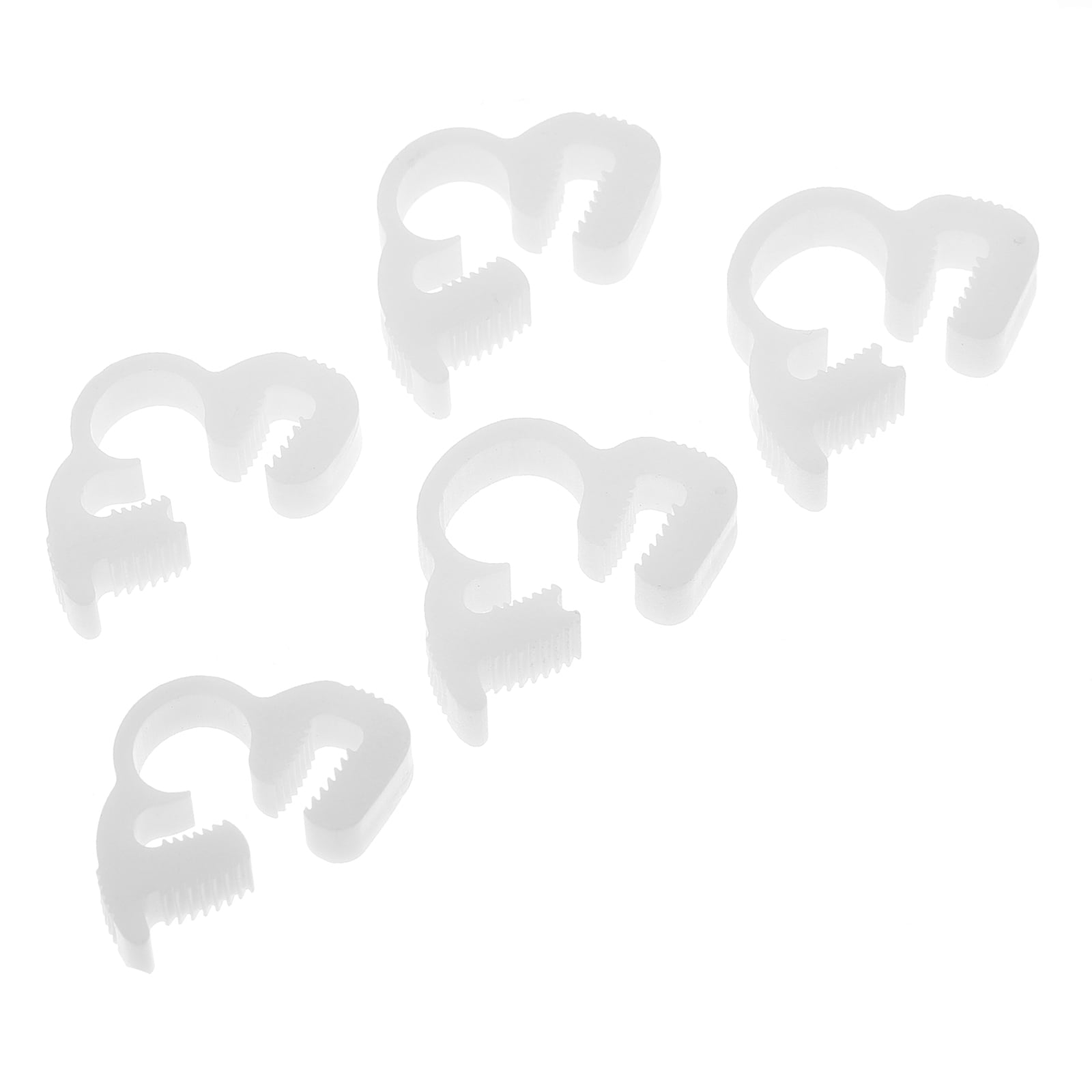 FRCOLOR White Plastic Hose Clamps for Pipe and Cable Mounting with ...