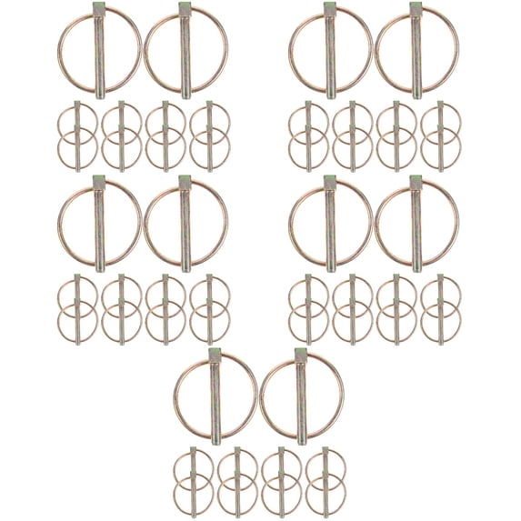 FRCOLOR 50 Pcs Pin With Rings Heavy Duty Pin For Farm Tractors Trailers ...