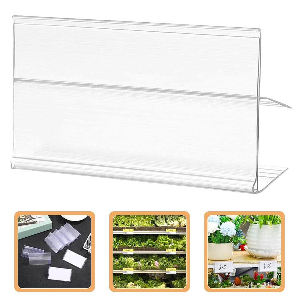 FRCOLOR 50 Pcs Plastic Basket Label Holders Prices Sign Wire Shelf ...