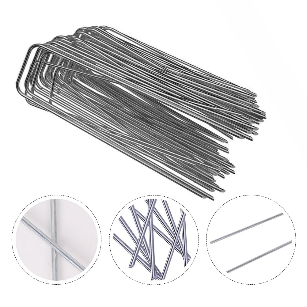 FRCOLOR 50 Pcs U-Shaped Fixing Nail Turf Tool Grass Edging Garden ...
