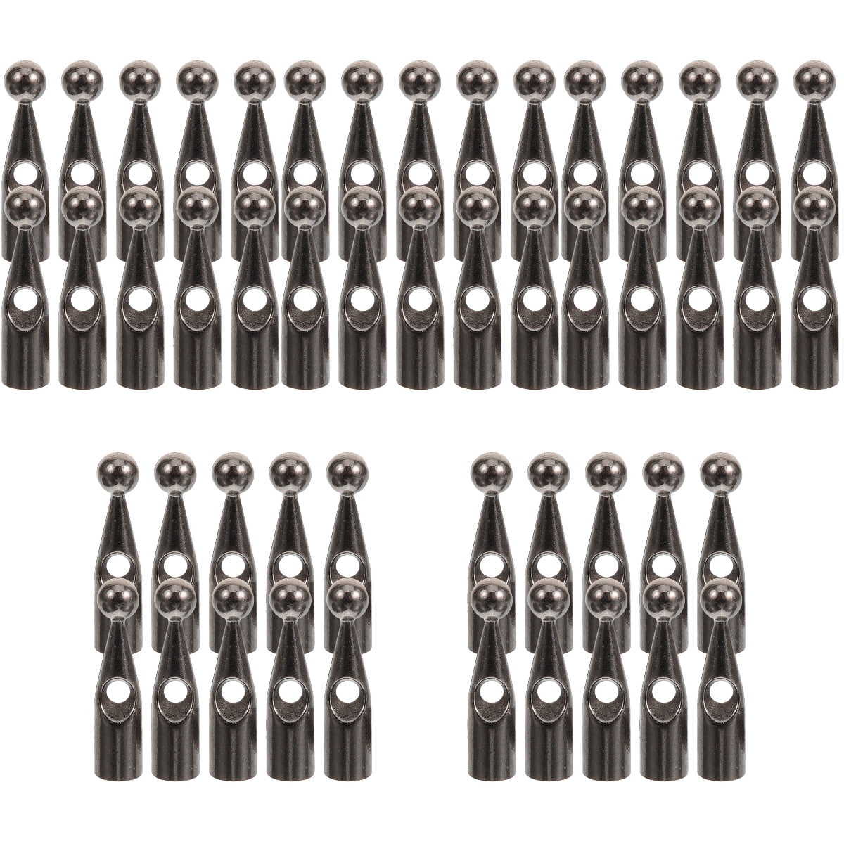 FRCOLOR 50 Pcs Universal Umbrella Tail Beads Metal Umbrella Bone Covers ...