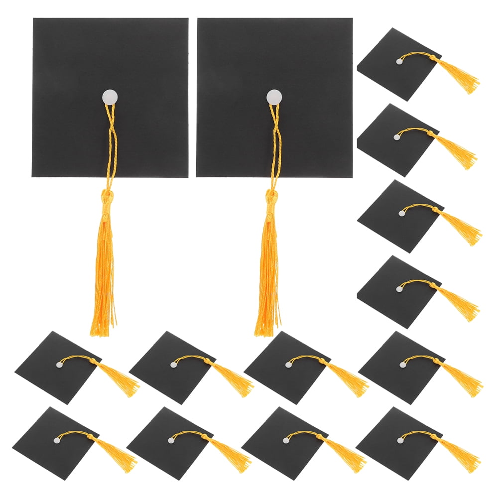 FRCOLOR 50 Set Graduation Cap Cake Decorations Party Supplies Cap ...