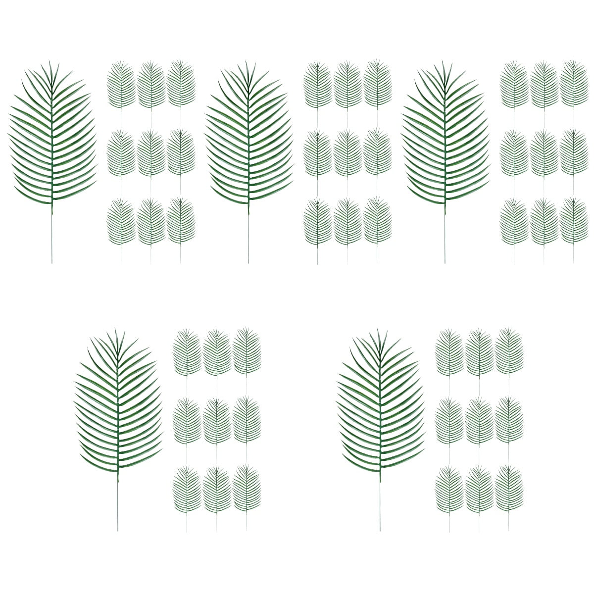 FRCOLOR 50 pcs Artificial Palm Leaves Plastic Palm Leaves Decoration ...
