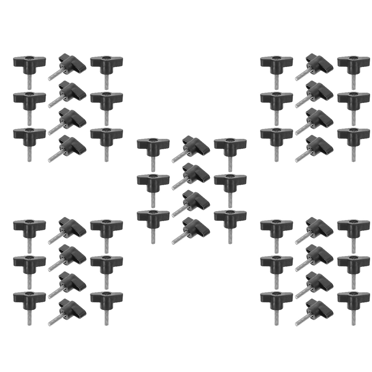 FRCOLOR 50 pcs Thumb Screws Knurled Thumbscrew Stainless Steel Z-Shaped ...