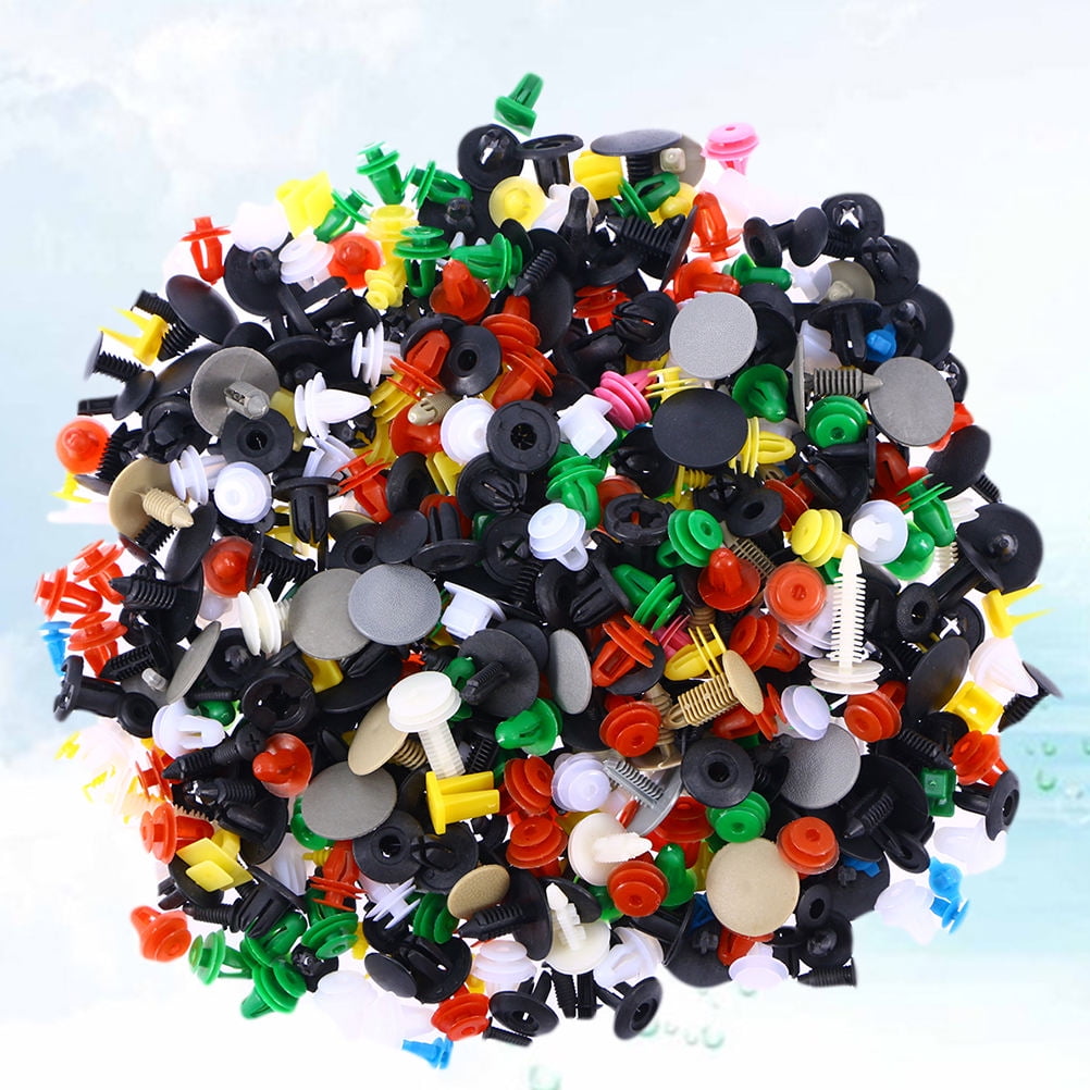 FRCOLOR 500 Pcs Nylon Automotive Push Bumper Fastener Rivet Clips Car ...