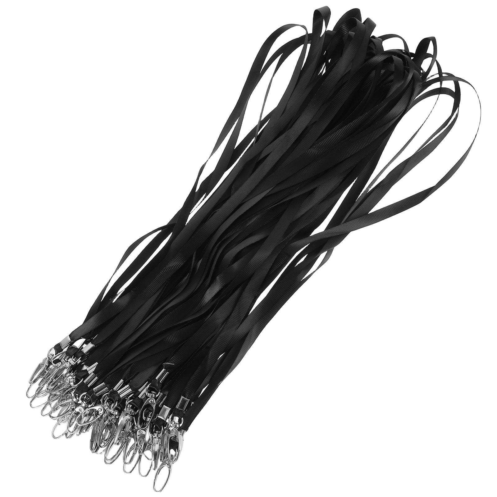 FRCOLOR 50pcs Black Lanyards Bulk Badge Lanyards for ID Badges Neck ...