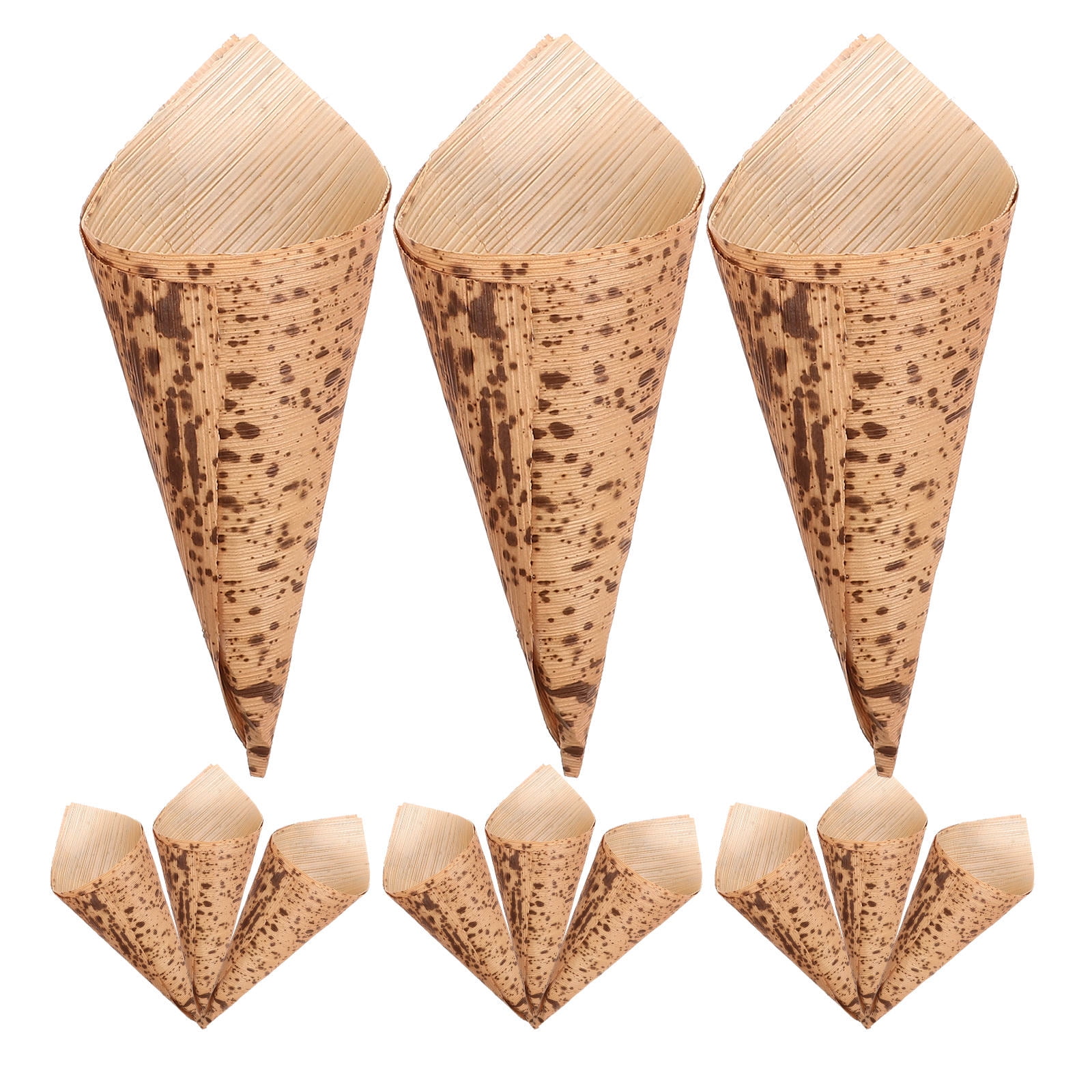 FRCOLOR 50pcs Candy Cones Cup Ice Cream Bamboo Cone Disposable Cone ...