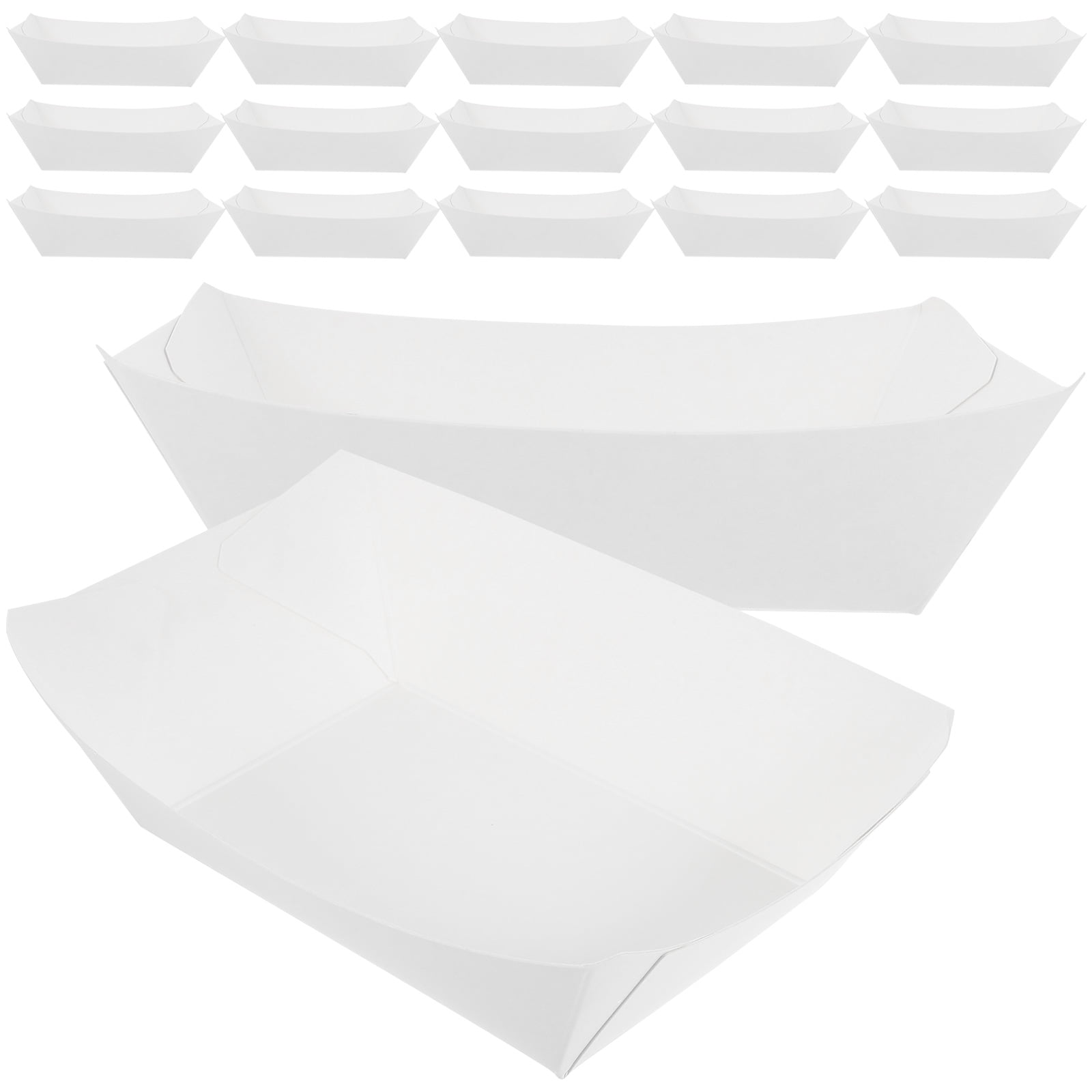 FRCOLOR 50pcs Decorative Food Boats Paper Food Trays Boat Shaped Paper ...