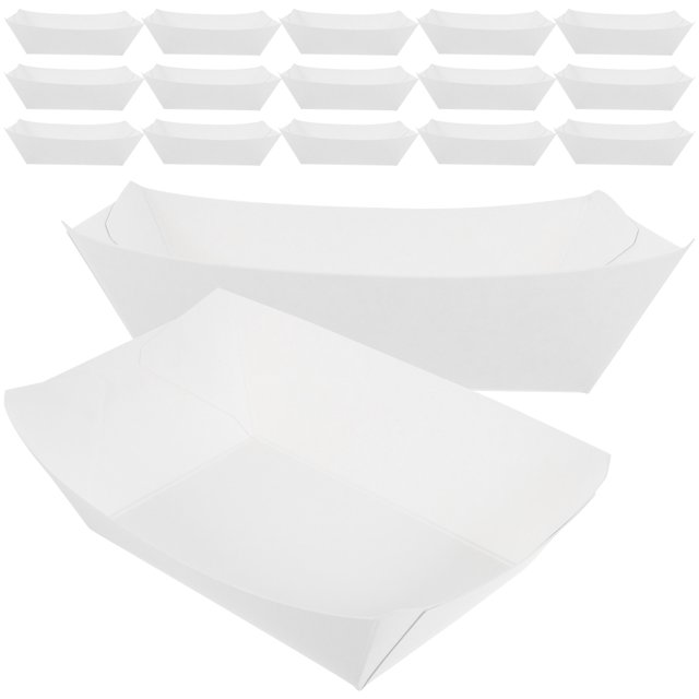 FRCOLOR 50pcs Decorative Food Boats Paper Food Trays Boat Shaped Paper ...