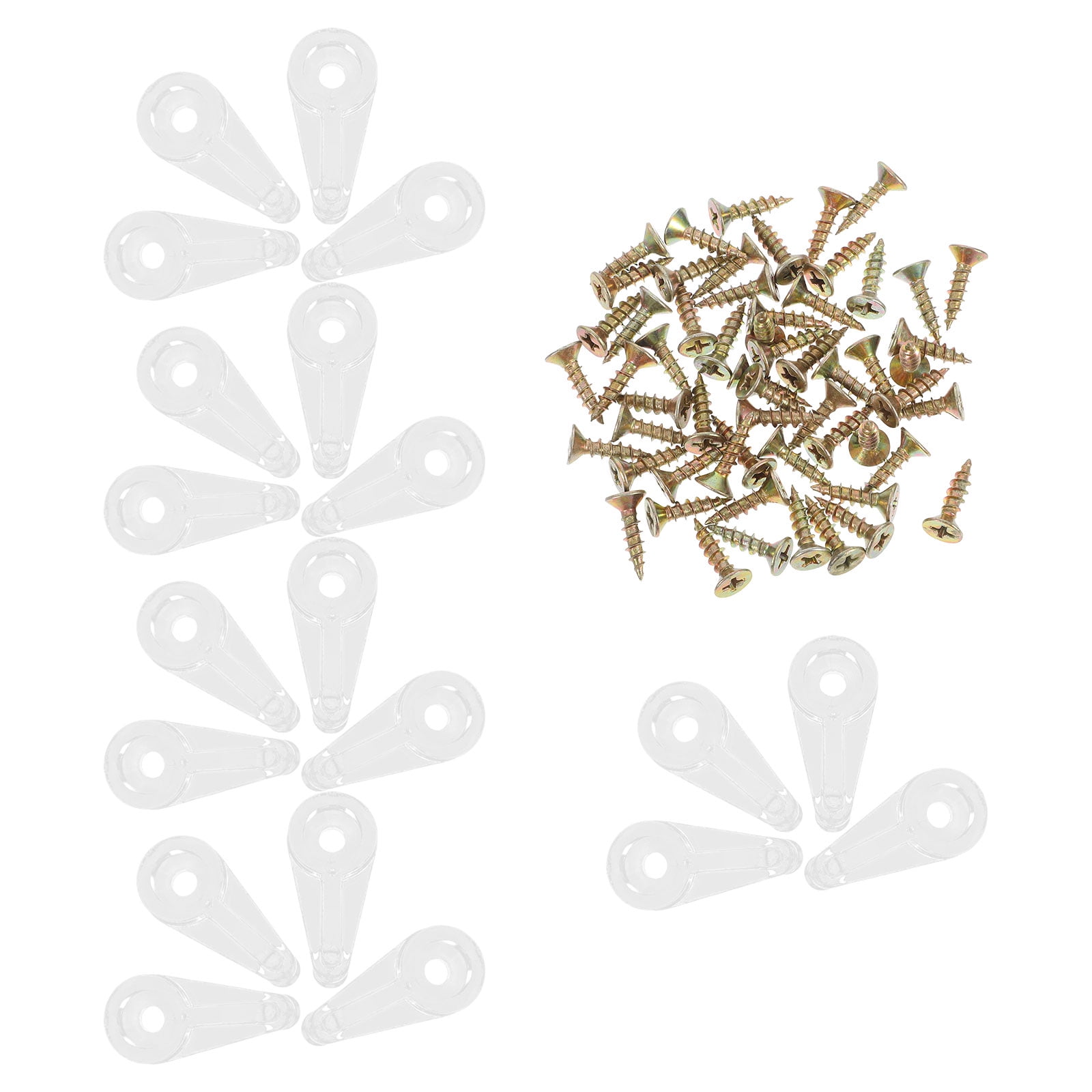 FRCOLOR 50pcs Glass Clamp Clear Retainer Clips Holder For Wardrobe ...