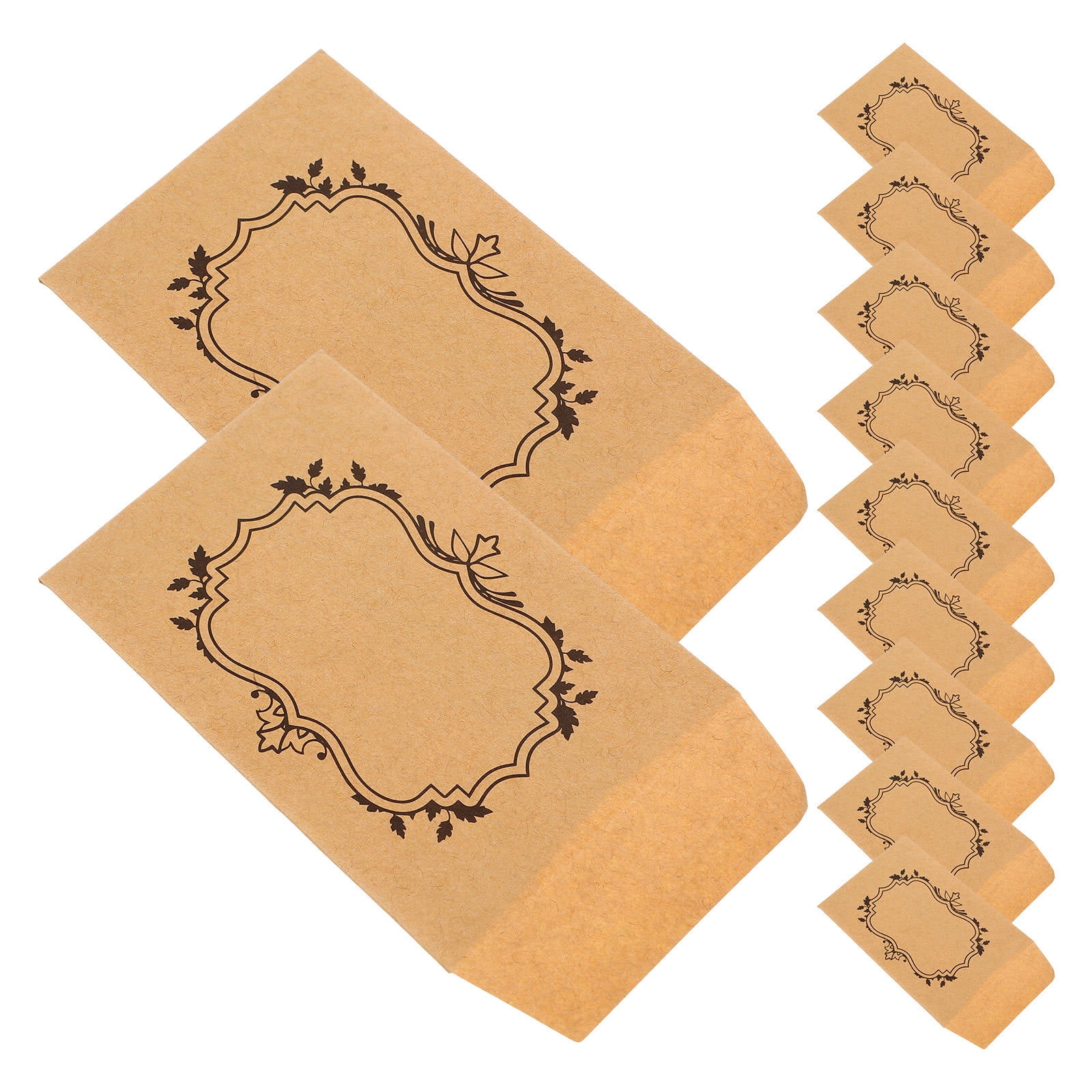 FRCOLOR 50pcs Small Kraft Paper Envelope Mini Small Items Stamps ...