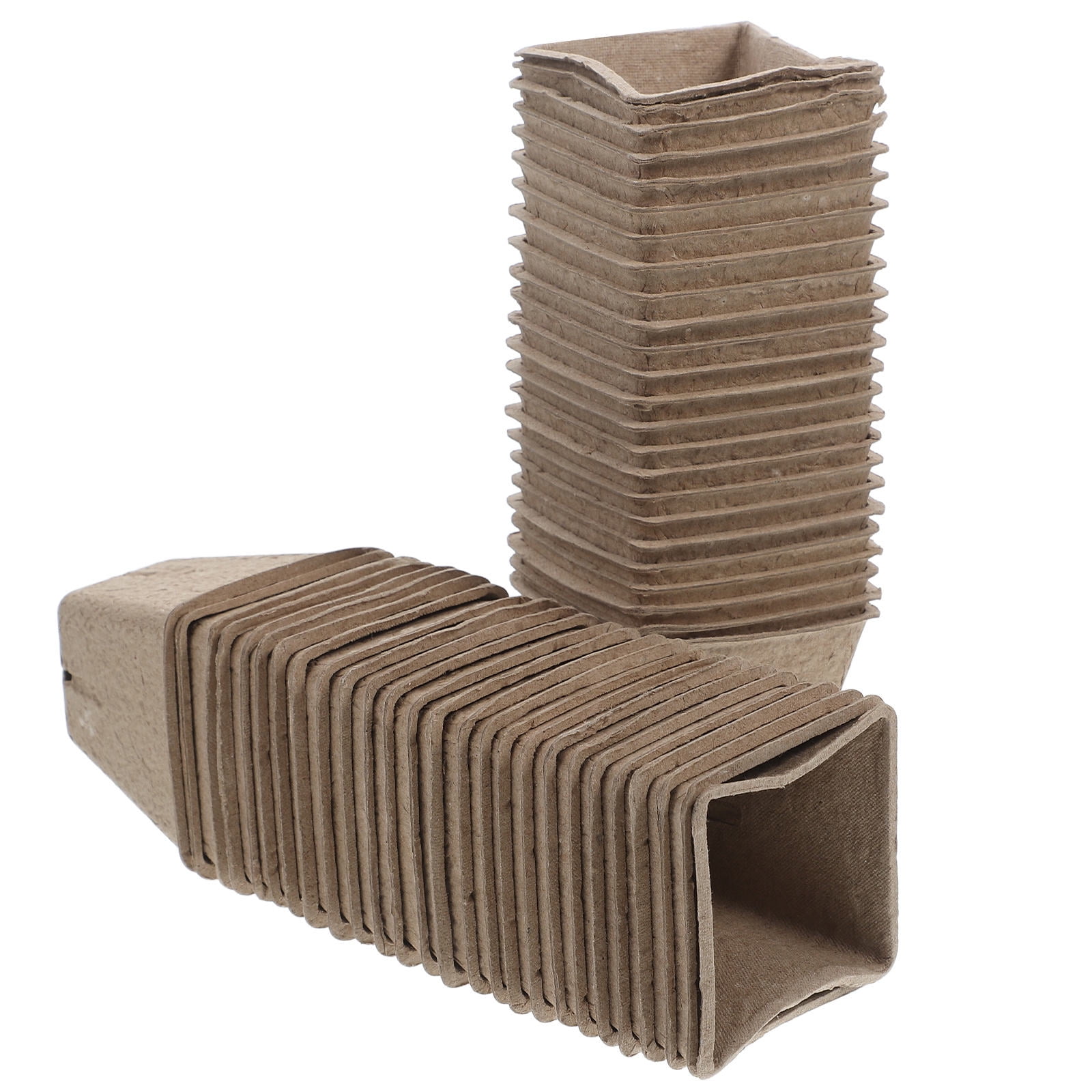 FRCOLOR 50pcs Square Peat Pots for Seedlings Paper Nursery Pots Flower ...