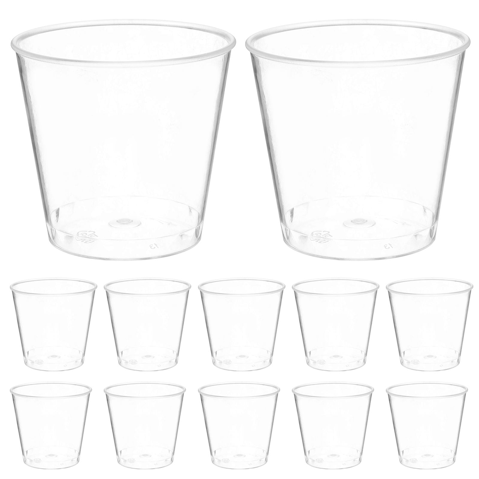 FRCOLOR 50pcs Tasting Clear Plastic Sample Cups For Water Small Milk ...