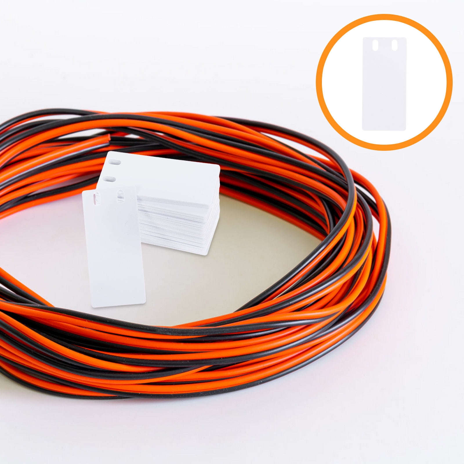 FRCOLOR 50pcs Waterproof PVC Cable Identification Tags Blank Write On ...