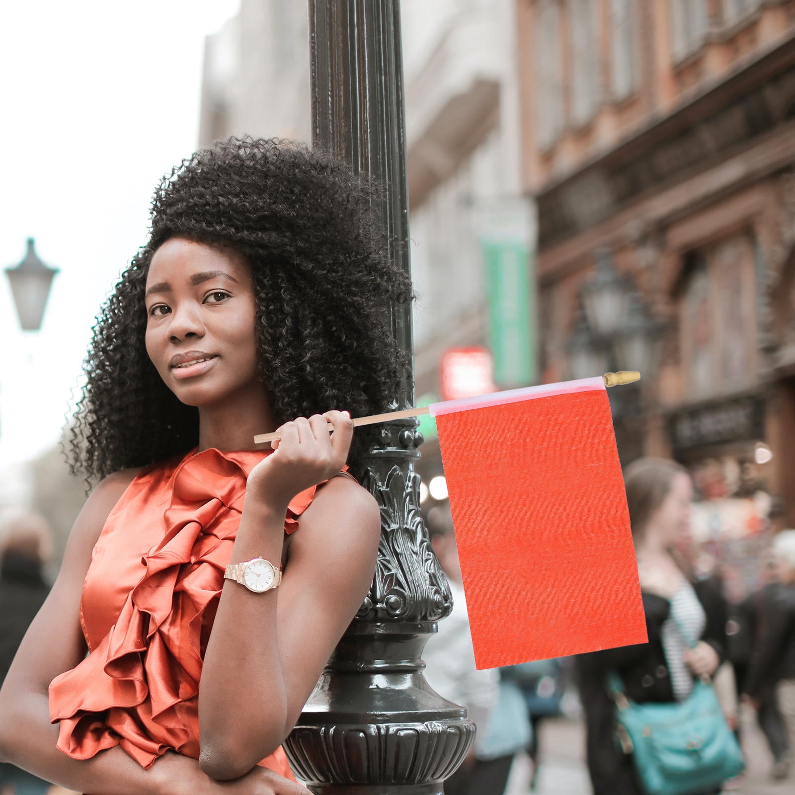 FRCOLOR 50pcs Wooden Flag Pole Holder Wooden Flag Pole Bracket Mini ...