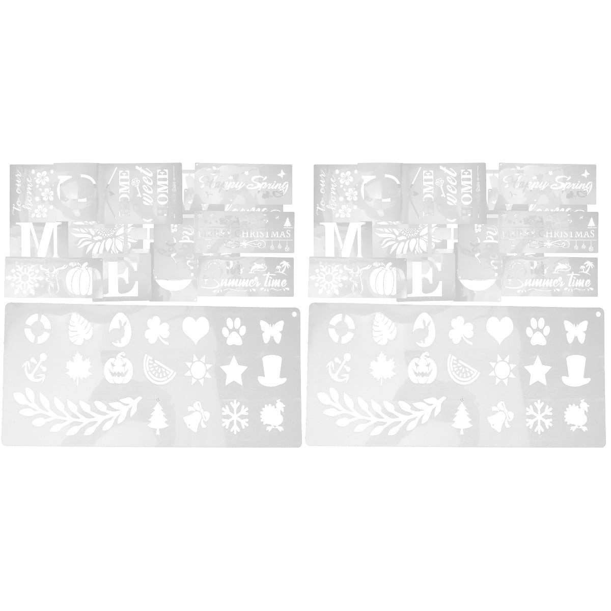 FRCOLOR 52 Sheets of Delicate Stencils Convenient Welcome Stencils DIY ...