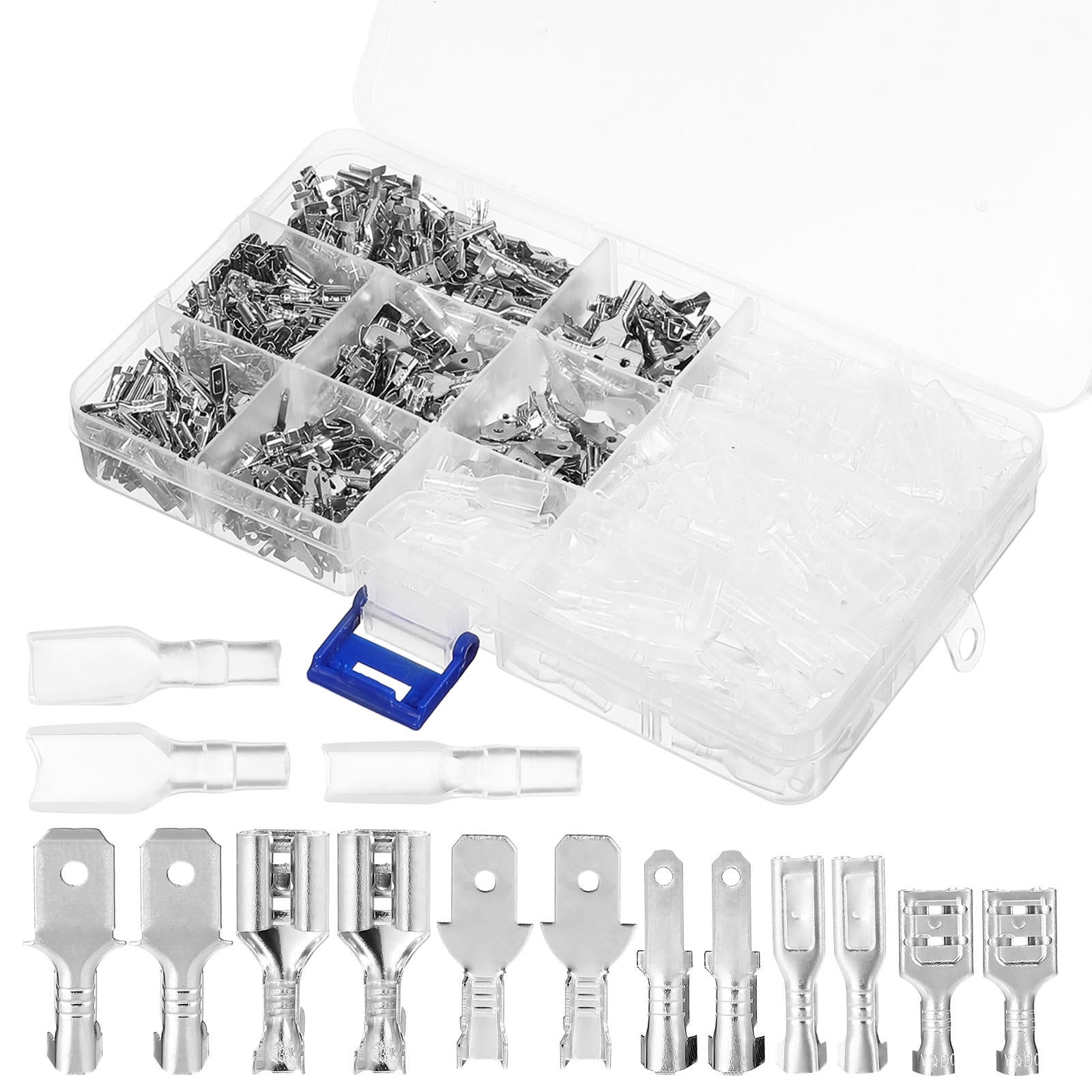 LABSERRON Male Spade Terminals Silver Plastic 540Pcs - Walmart.com