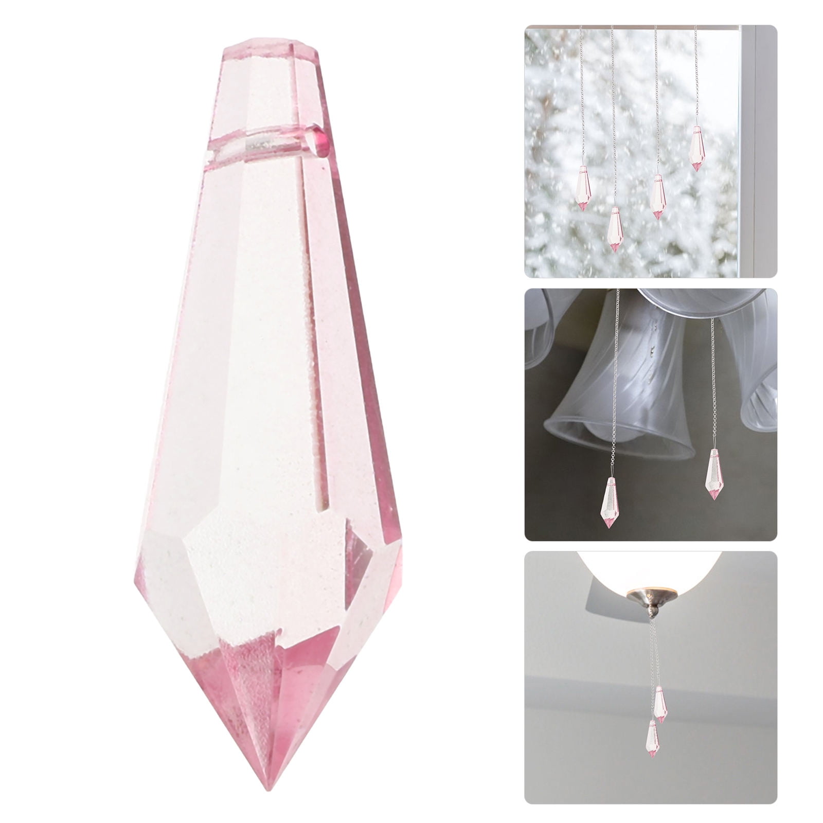 FRCOLOR 5PCS DIY Lamp Beads Window Prism Chandelier Glass Prisms Teardrop Hanging Pendants ...