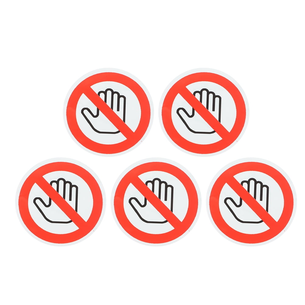 FRCOLOR 5PCS Do Not Touch Sticker Self Adhesive Safety Warning Decal ...