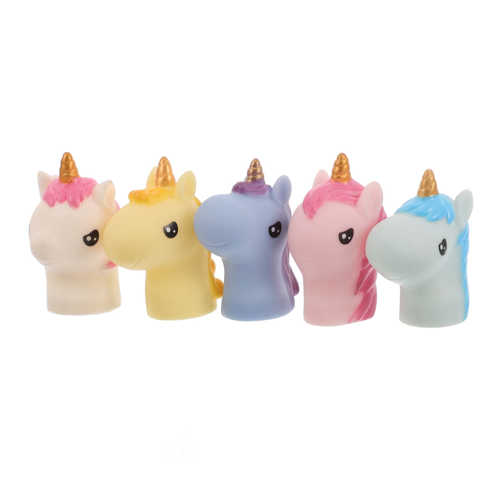 FRCOLOR 5pcs Realistic Unicorn Finger Puppets Rubber Animal Models for ...